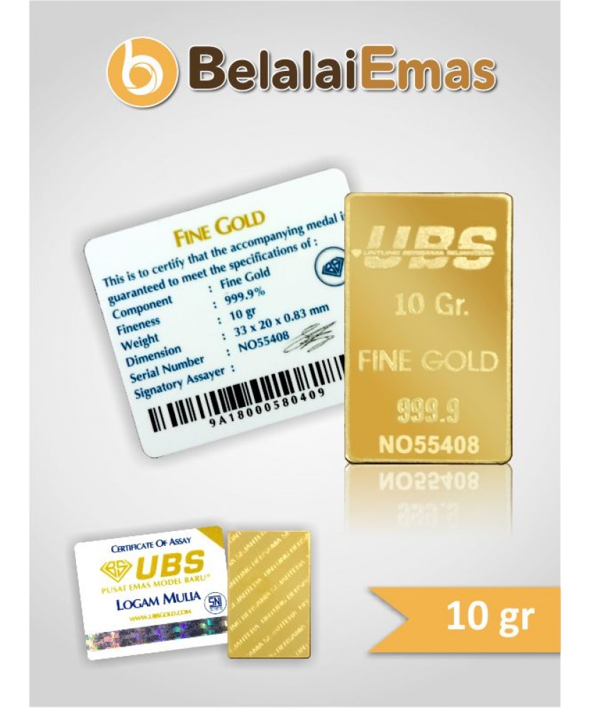 Logam Mulia UBS 10 Gram SNI